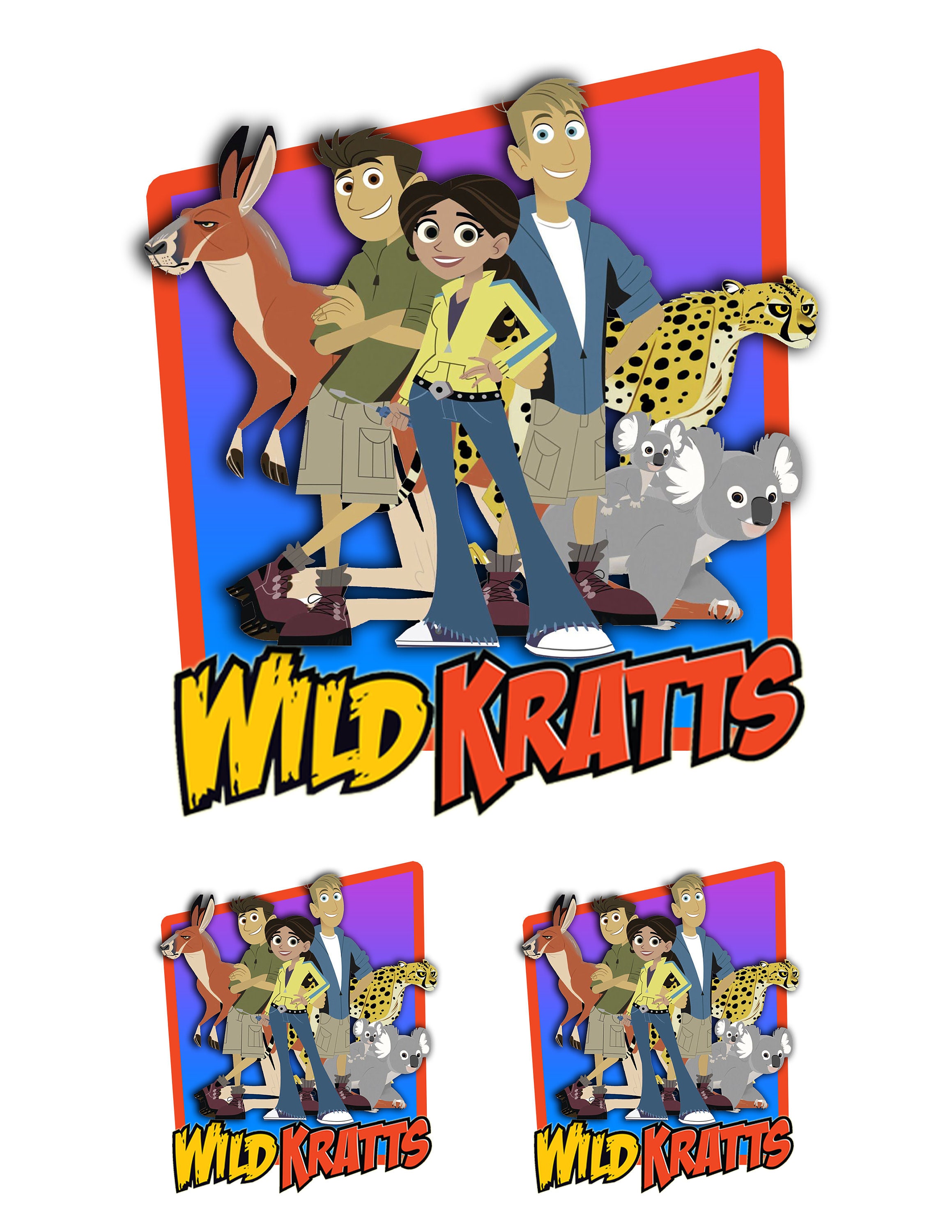 STICKERS Wild Kratts Friends Decals 7 and Pair of | Etsy