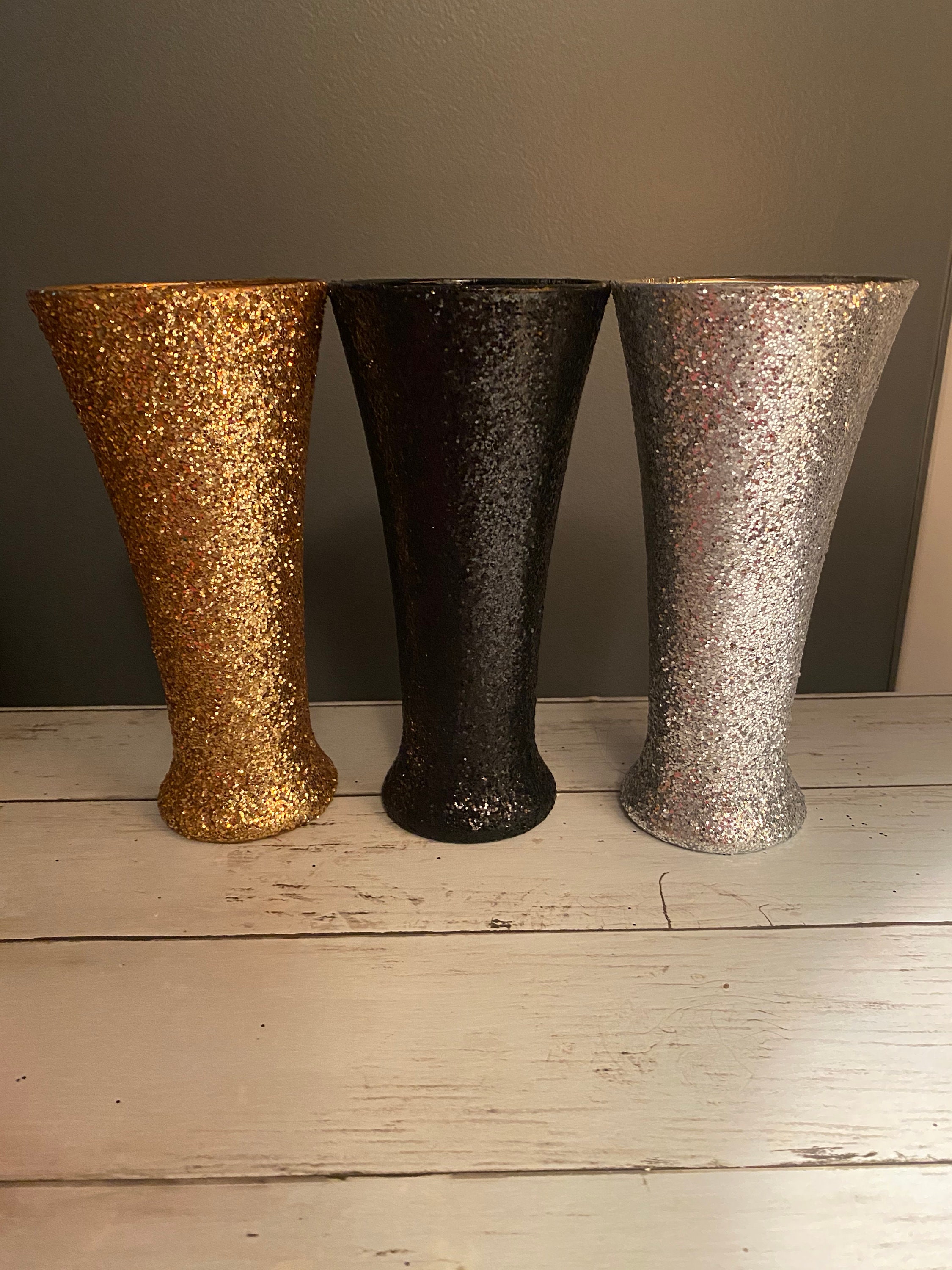 Glitter Vase Wedding Decor Centerpieces Glitter Glass - Etsy