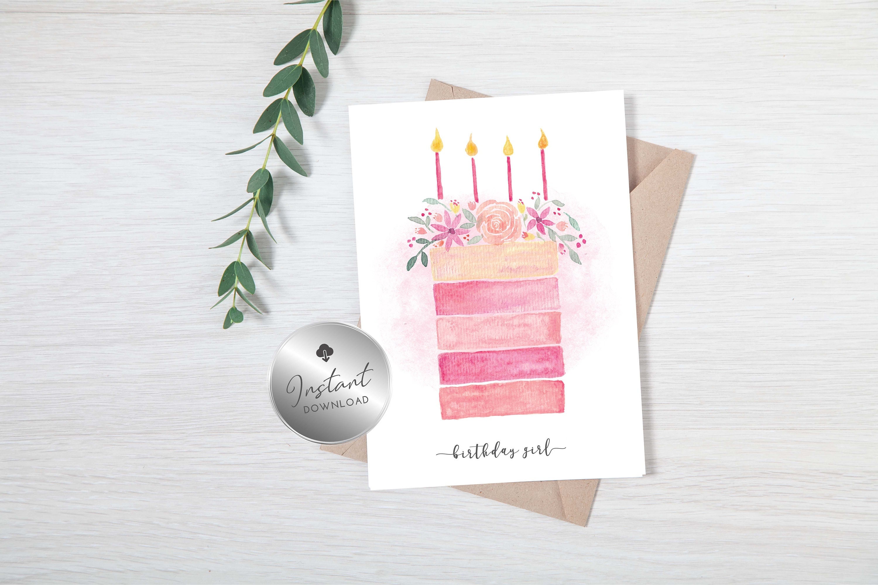 Birthday Cards for Her, Printable Cards, Happy Birthday Card ...
