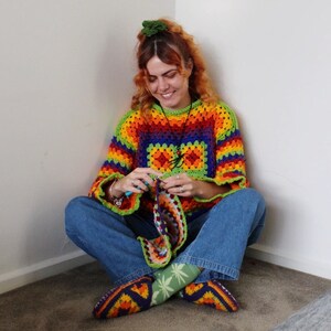 Crochet Jumper Pattern Rainbow of Sunshine - OFFICIAL TOM DALEY Jumper ...