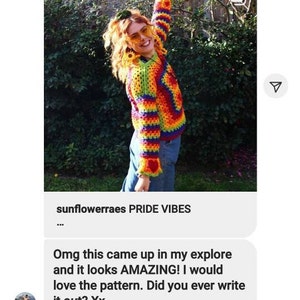 Crochet Jumper Pattern Rainbow of Sunshine - OFFICIAL TOM DALEY Jumper ...