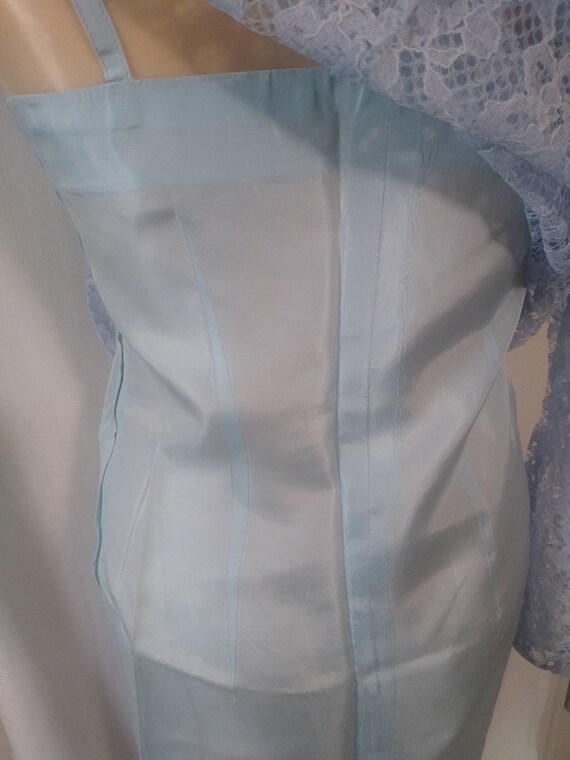 Vintage light blue lace overlay dress - Gem