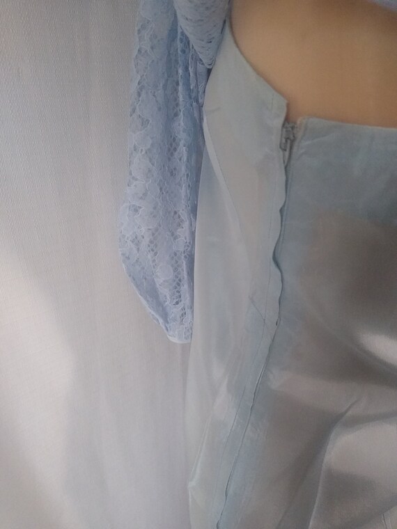 Vintage light blue lace overlay dress - Gem