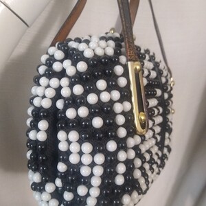 Vintage Black and White Bump Purse - Etsy