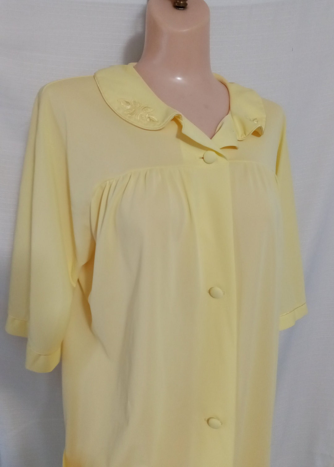 Vintage Yellow House Coat - Etsy