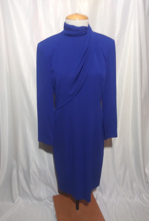 Vintage royal purple draped dress - Gem