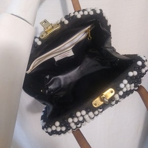 Vintage Black and White Bump Purse - Etsy