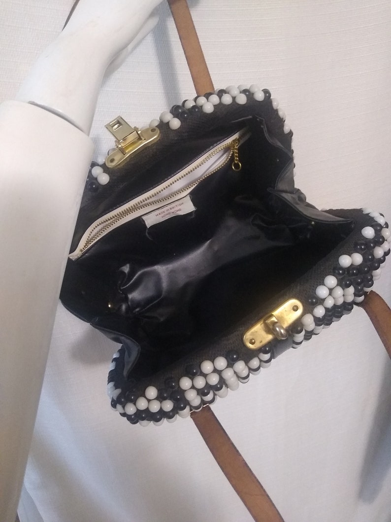 Vintage Black and White Bump Purse - Etsy