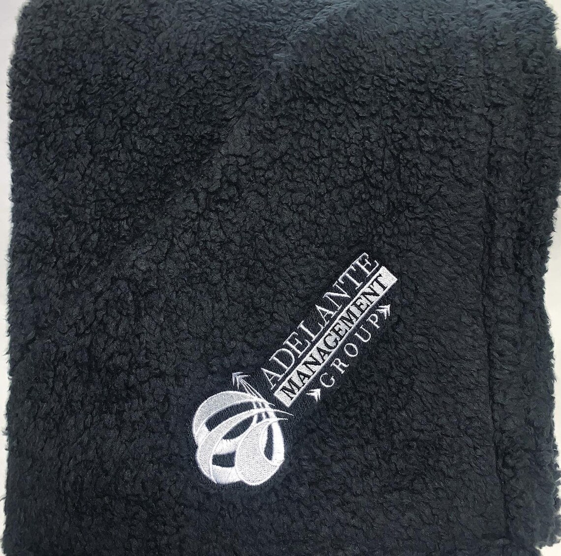 Custom Sherpa Blanket, Embroidered Blanket, Embroidered Throw Blanket ...