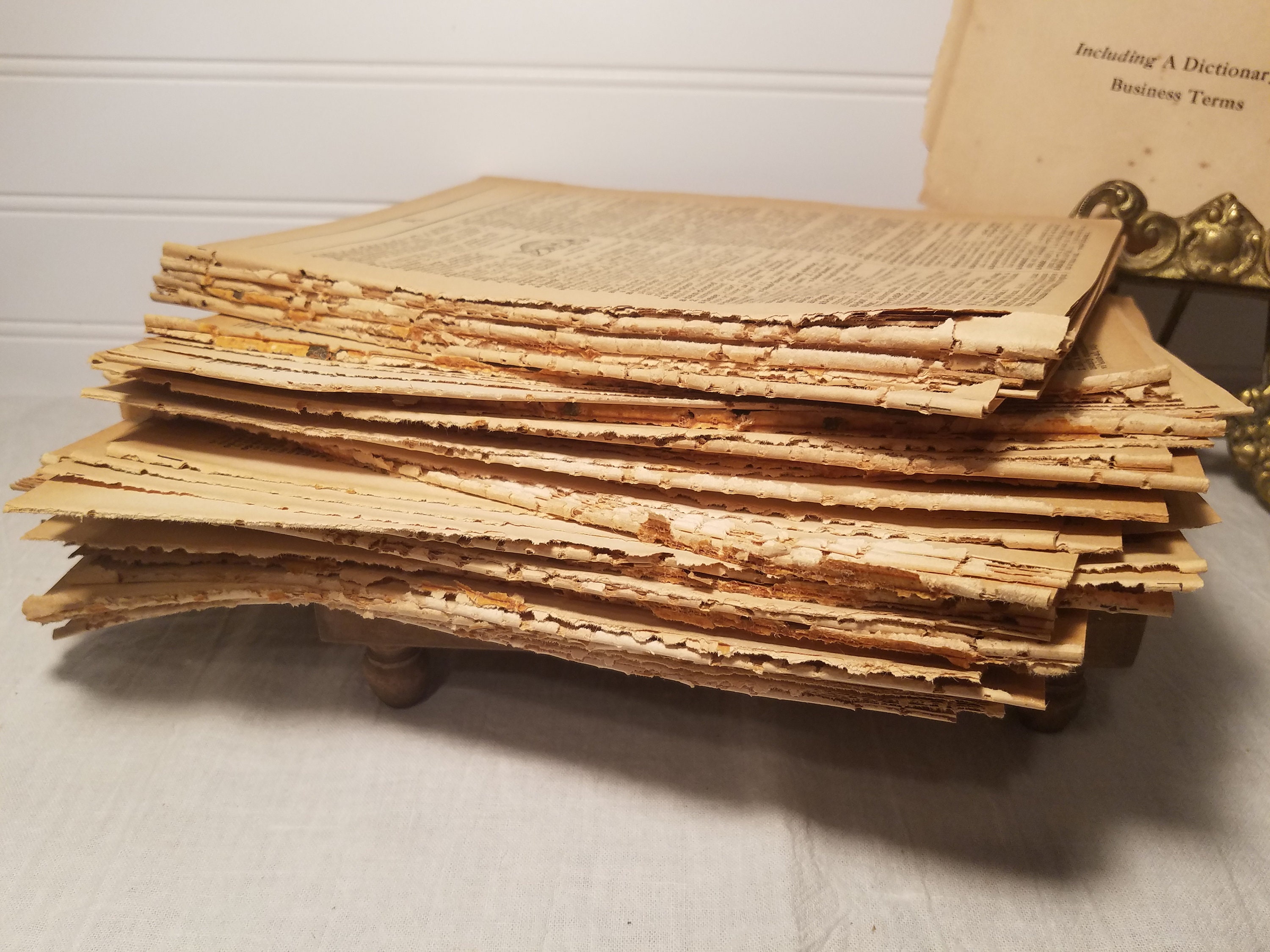 Shabby Scruffy Vintage Dictionary Pages Set of Ten 10 Pages 1955 ...