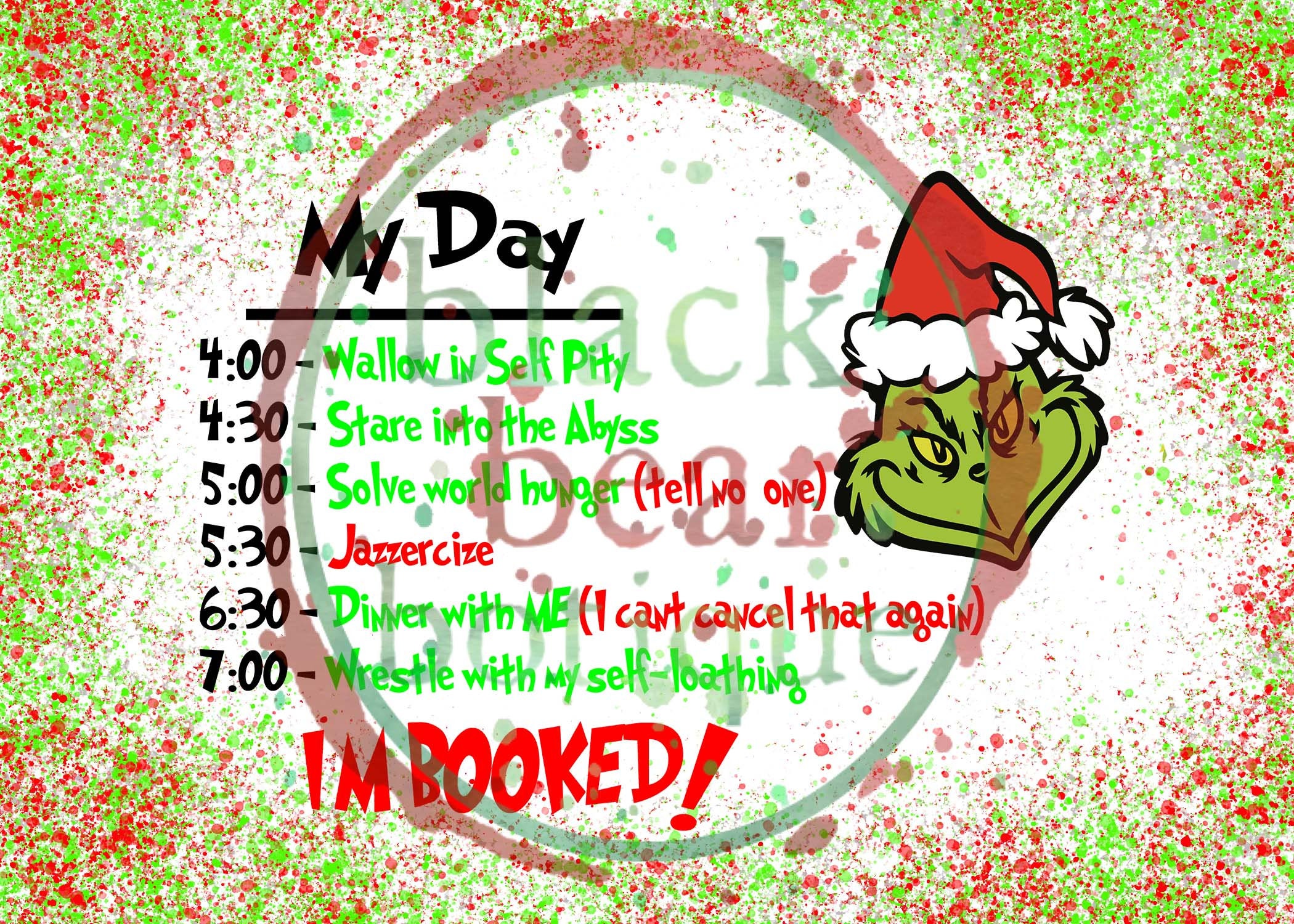Printable grinch schedule - Etsy México