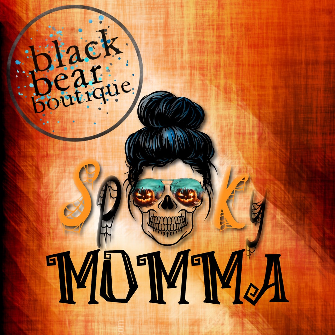 Spooky Momma Mom Life Skull Halloween Mom Life Pumpkin Glasses Scary ...