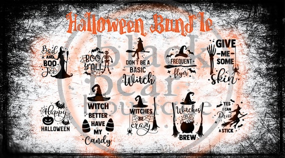 Halloween SVG Bundle Halloween Quotes Spooky Designs Bad - Etsy
