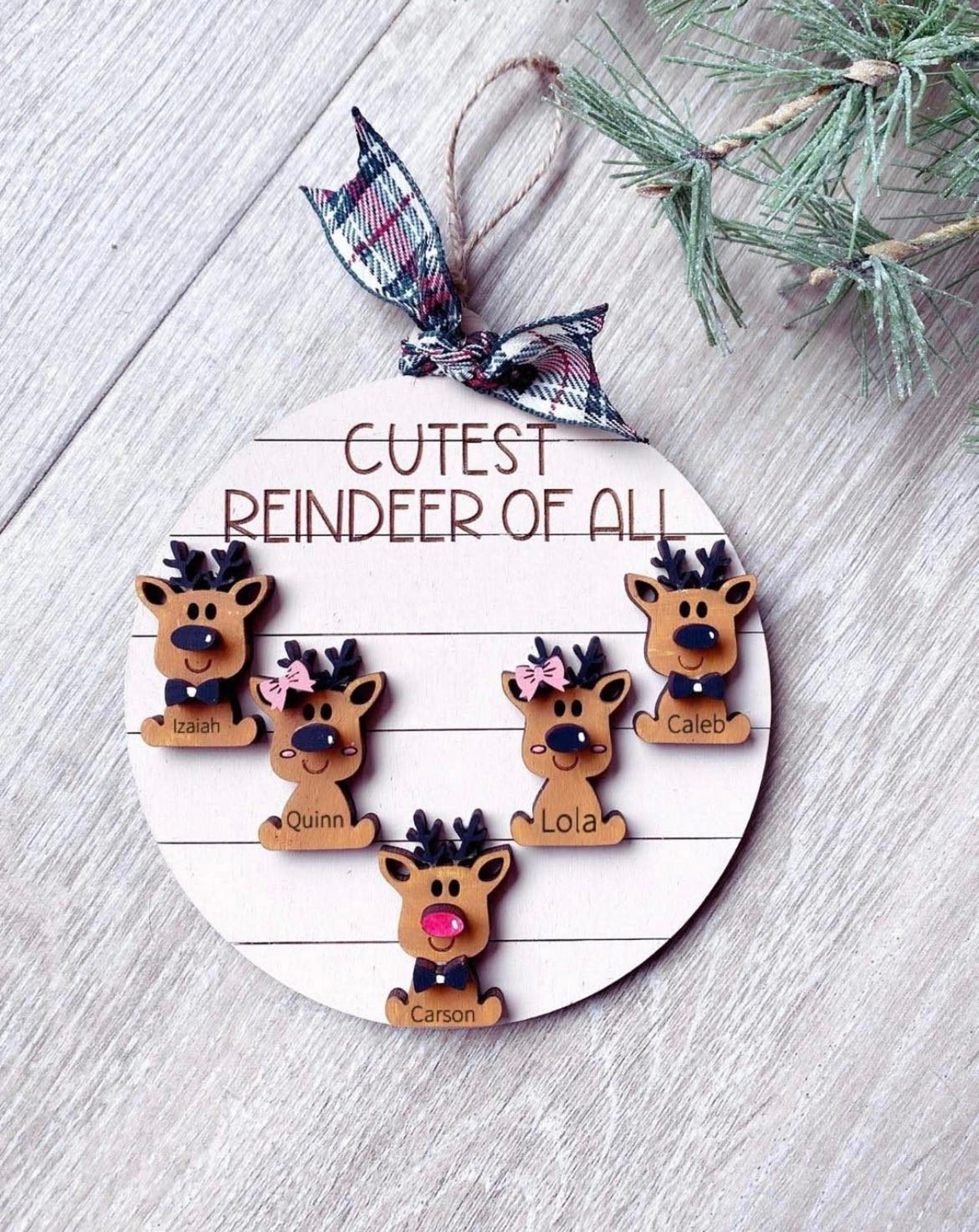 Cutest Reindeer of All Hand Painted Christmas Ornament - Etsy