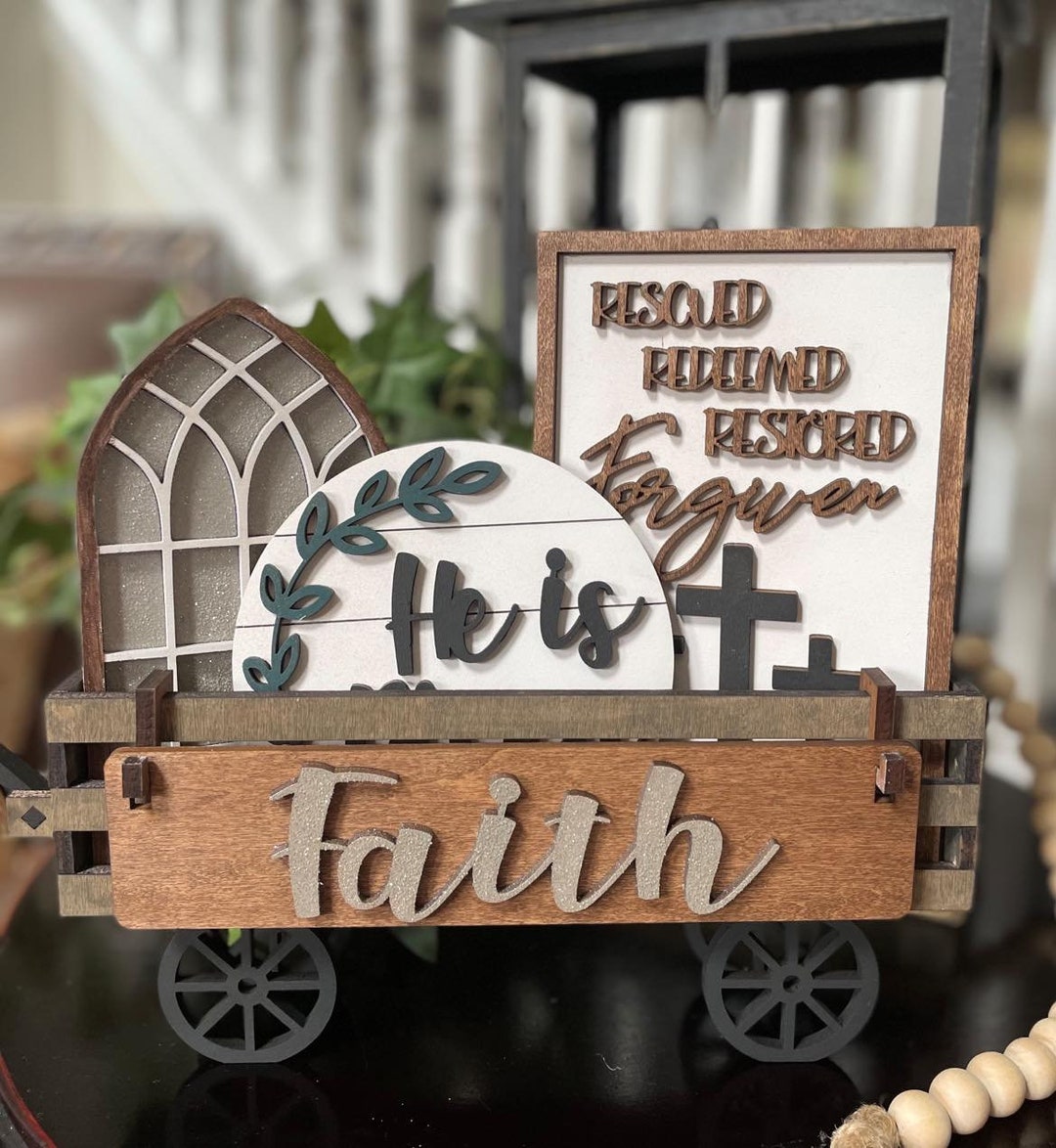 DIY Faith Wagon Unfinished wood-Blanks-Paint Party-Interchangeable-DIY ...