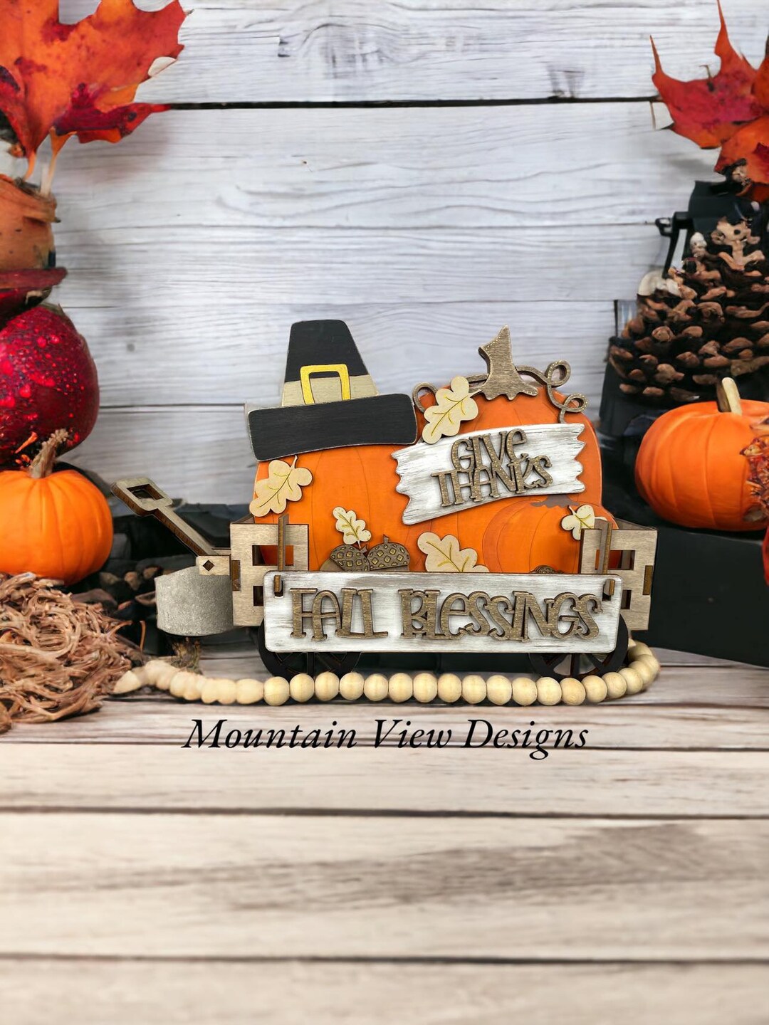 DIY Fall Blessings Wagon Fall Unfinished Blanks DIY Wagon - Etsy