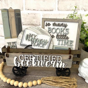 DIY, Bookworm, DIY Wagon, Unfinished, Wooden Blanks, Paint Party - Etsy