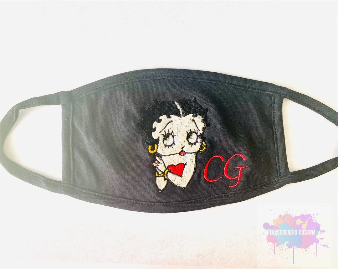 Betty Boop Personalized Embroidered Face Mask - Etsy