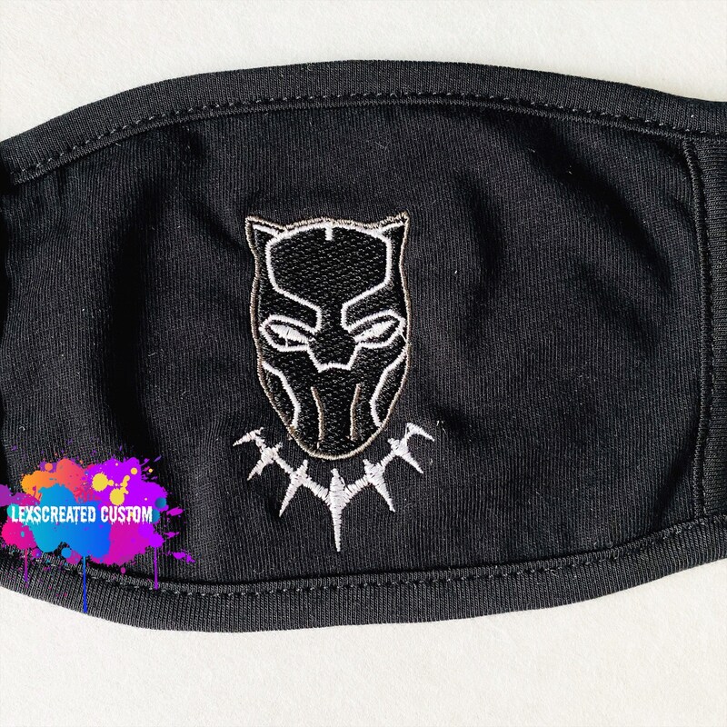 Black Panther Face Mask - Etsy