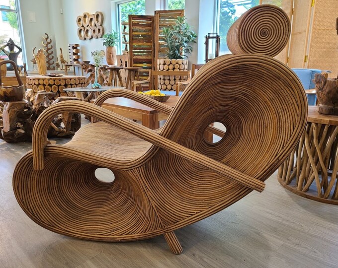 Rattan Infinity Chair With Arms - Etsy