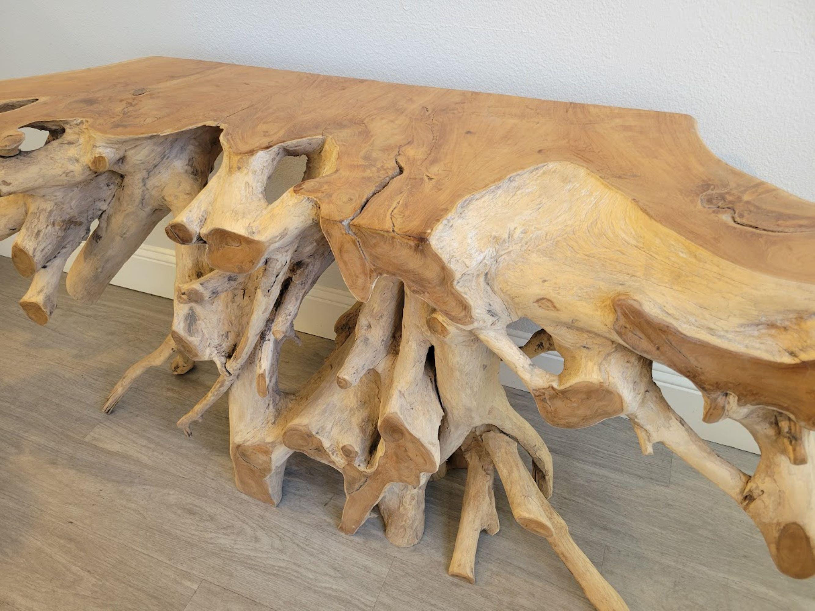 5 Ft Teak Root Console Table - Etsy