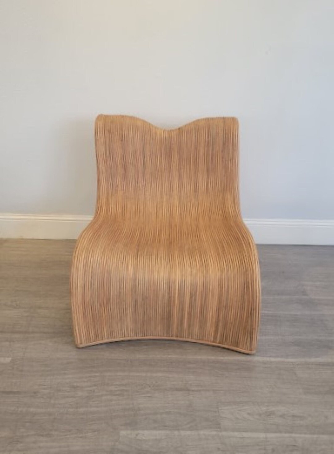 Natural Rattan Wave Chair - Etsy