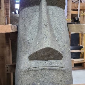PRE-ORDER Moai Head Statue Hand-carved Lava Stone - Etsy