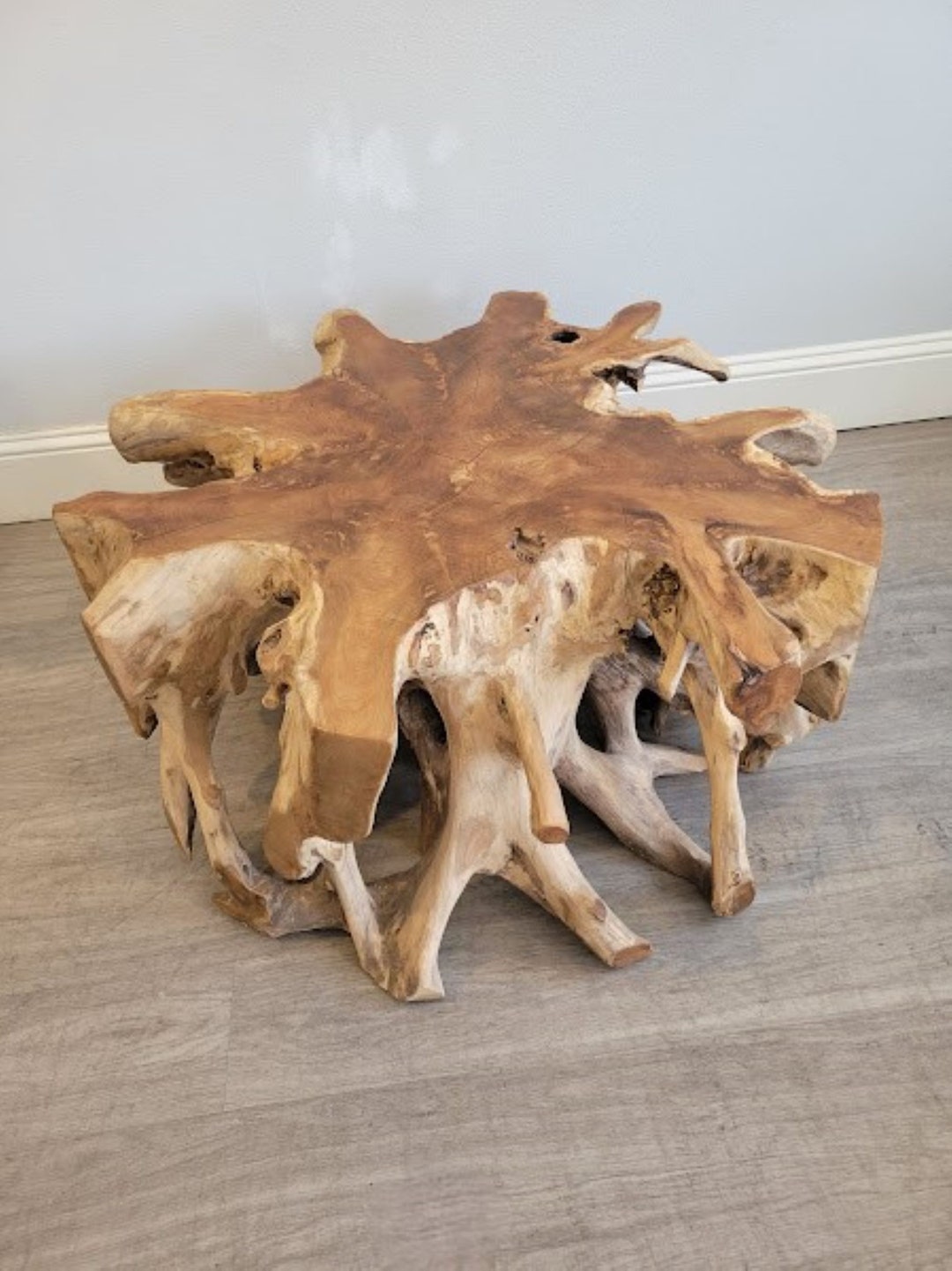 Teak Root Coffee Table Natural Finish - Etsy