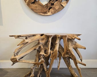 5 Ft Teak Root Console Table - Etsy