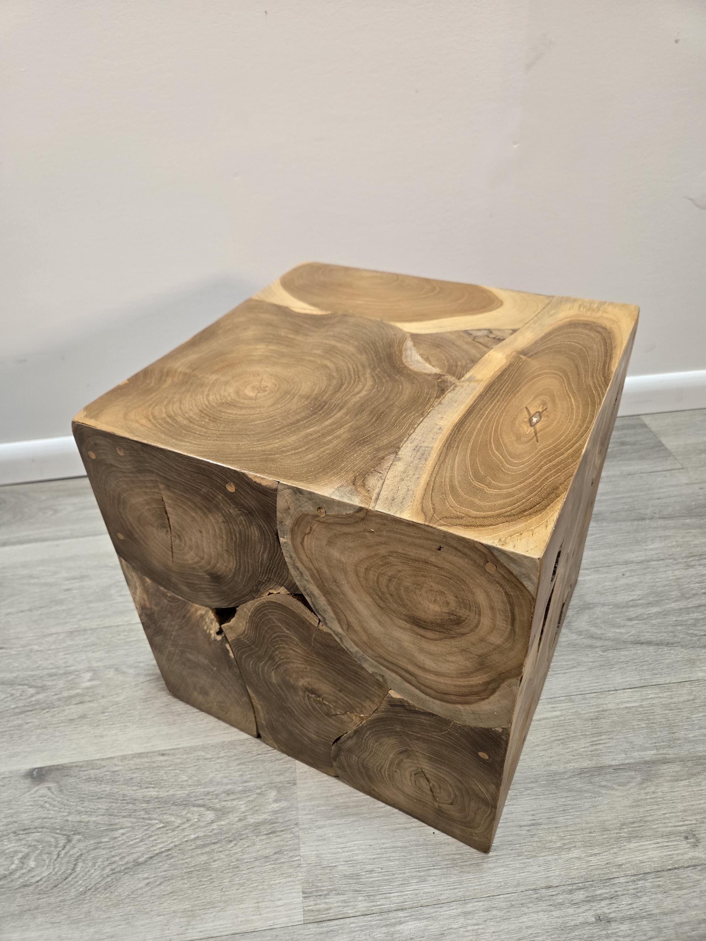Teak Block Display Table - 16 in Cube - Etsy