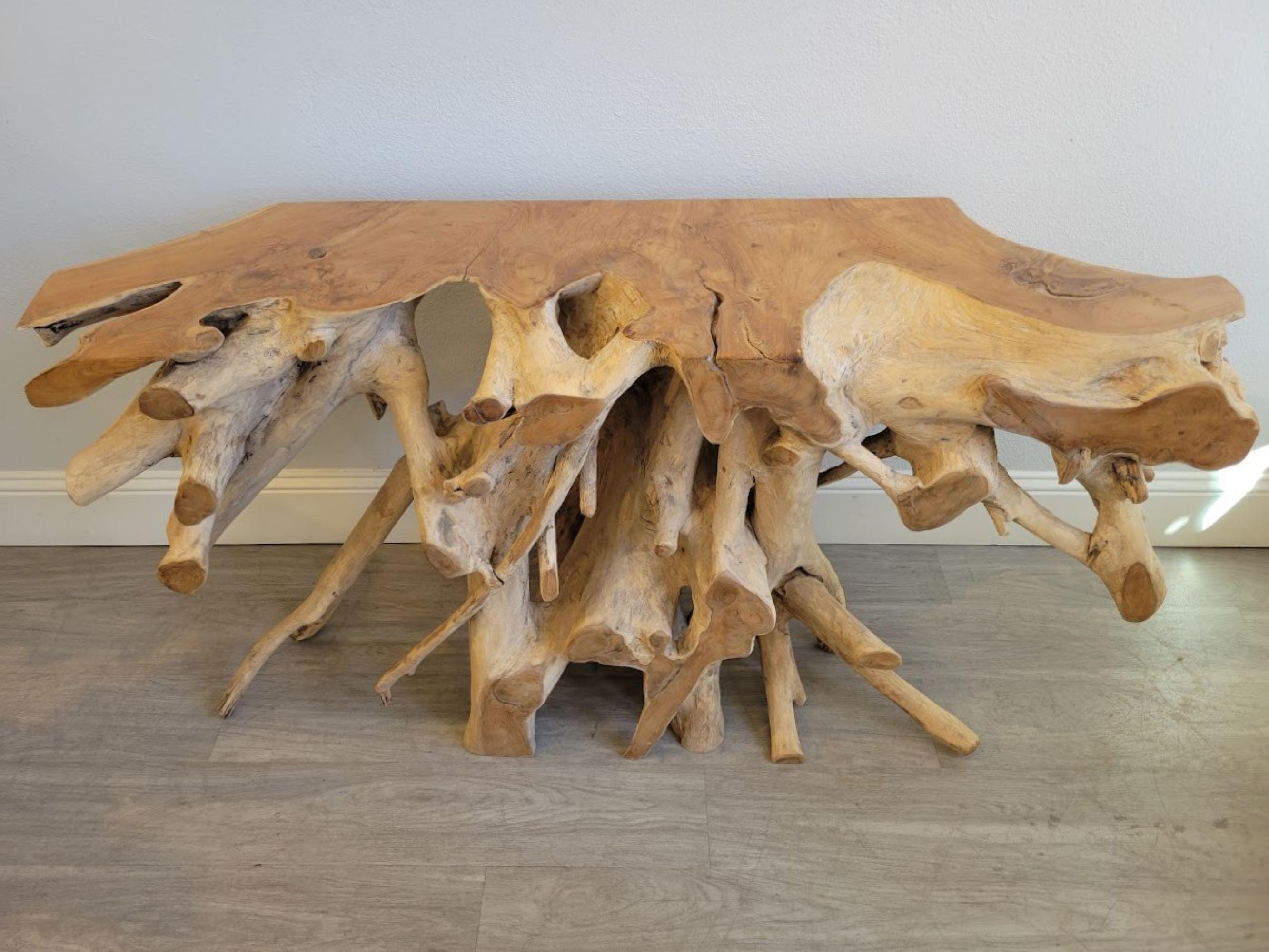 5 Ft Teak Root Console Table - Etsy