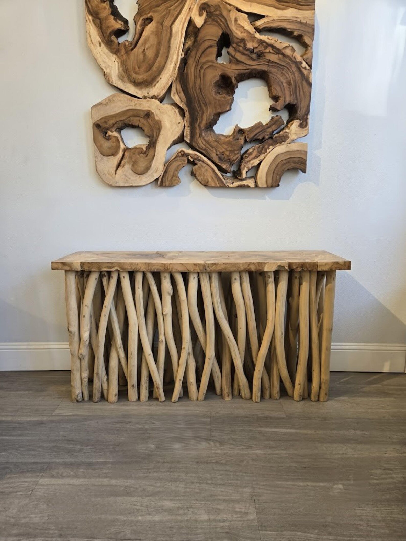5 Ft Teak Branch Console Table - Etsy