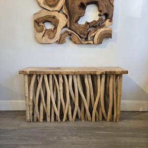 5 Ft Teak Branch Console Table - Etsy