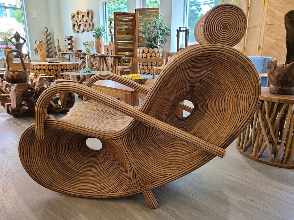 Rattan Infinity Chair With Arms - Etsy