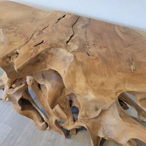 Carved Teak Root Console Table - Etsy