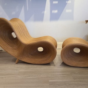 PRE-ORDER Natural Rattan Infinity Chair With Ottoman - Etsy