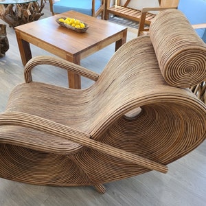 Rattan Infinity Chair with Arms | Etsy