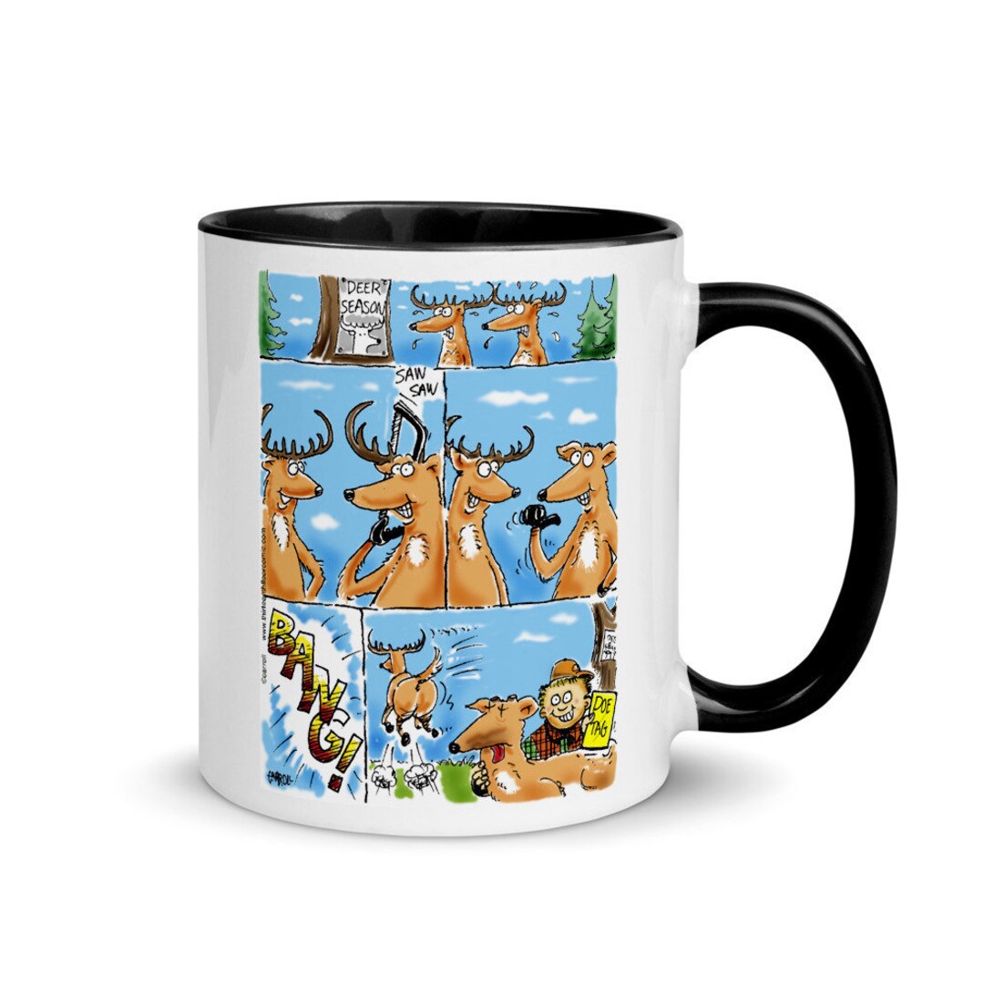 The Doe Tag Coffee Mug 11oz. Funny Deer Cartoon - Etsy Canada