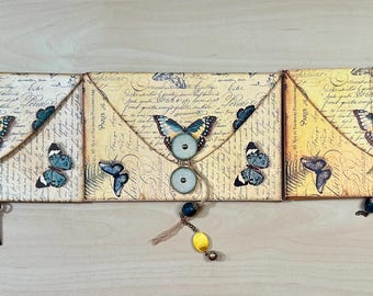 Handmade Junk Journal Butterfly Flowers Girl Vintage Pocket Ephemera ...
