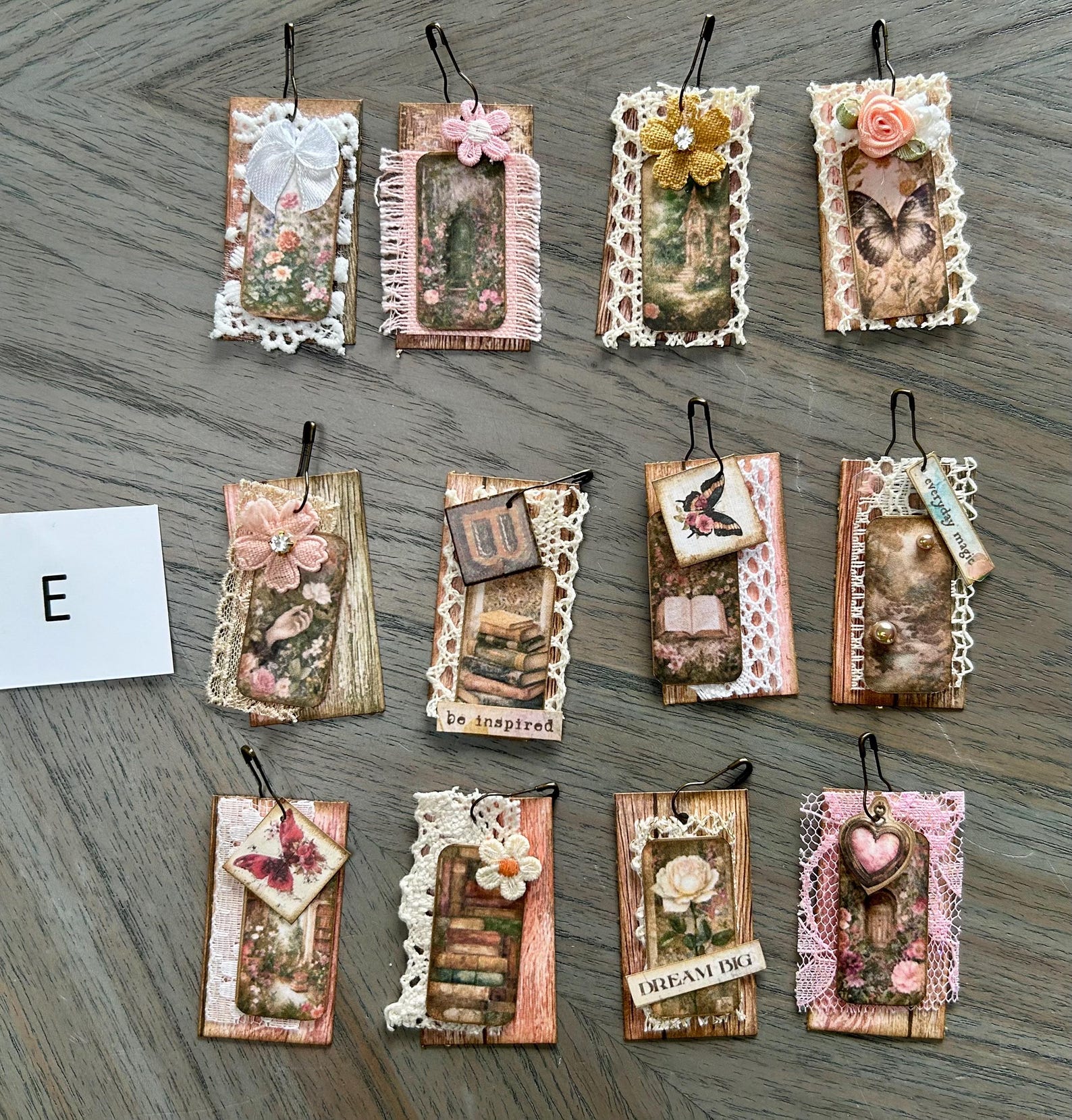 Shabby Chic Dangles - Junk Journal Dangles (set of 12), Set E - Etsy