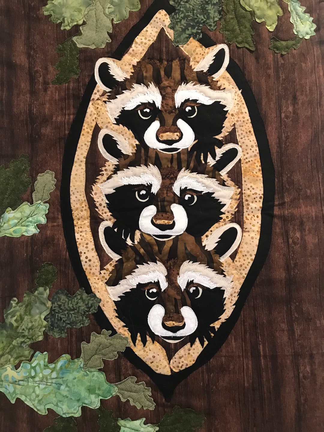 Lil' Rascals Raccoon Quilted Wall Hanging - Etsy
