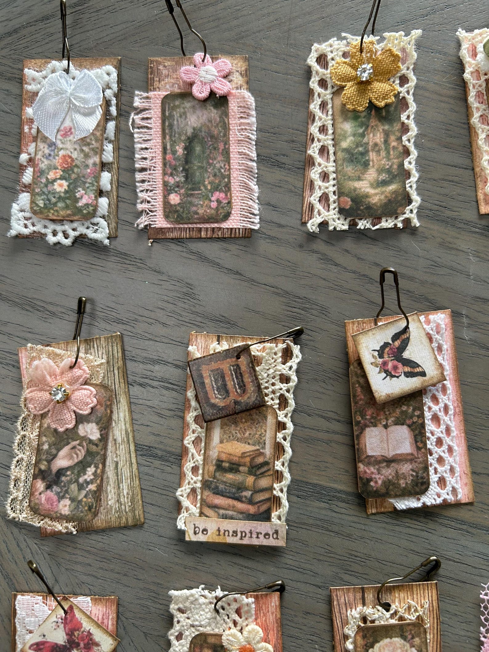 Shabby Chic Dangles - Junk Journal Dangles (set of 12), Set E - Etsy