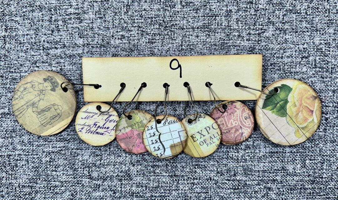Tim Holtz Paper Junk Journal Dangles set of 7 - Etsy