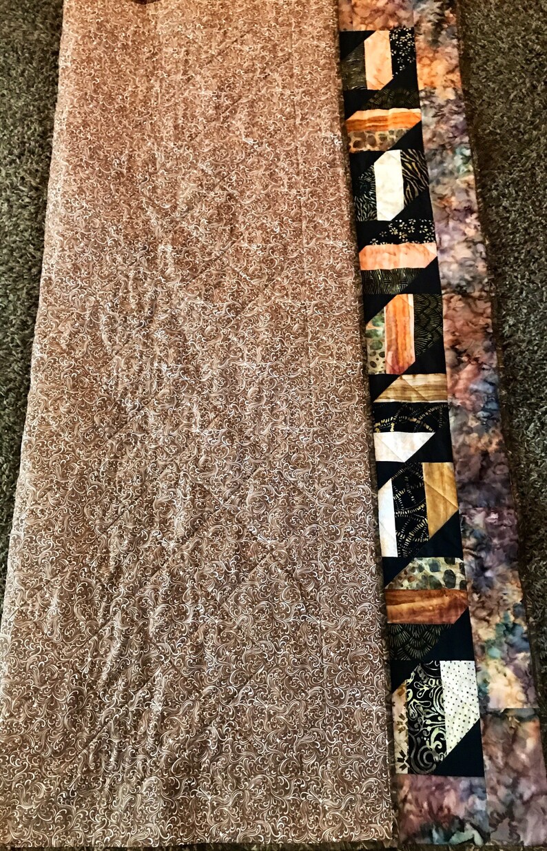 Batik Quilt, Zig Zag Pattern, Blanket, Throw, Patchwork - Etsy