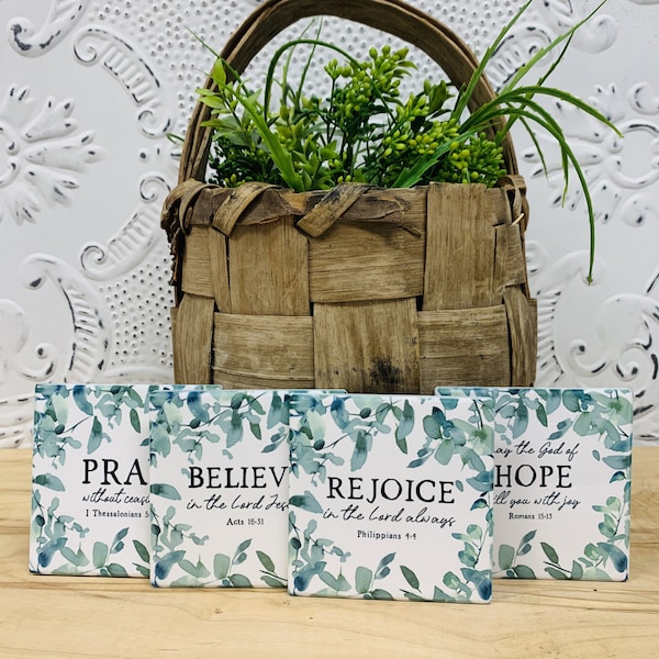 Bible Verse Coasters - Etsy