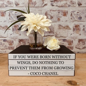Coffee Table Book Stack Coco Chanel Quote, Fashion Designer Books ...