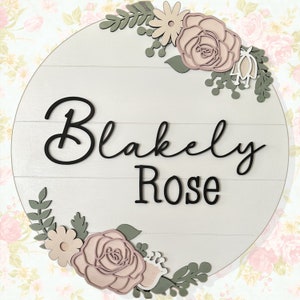 Custom Wood Baby Name Sign - Nursery Decor - Etsy