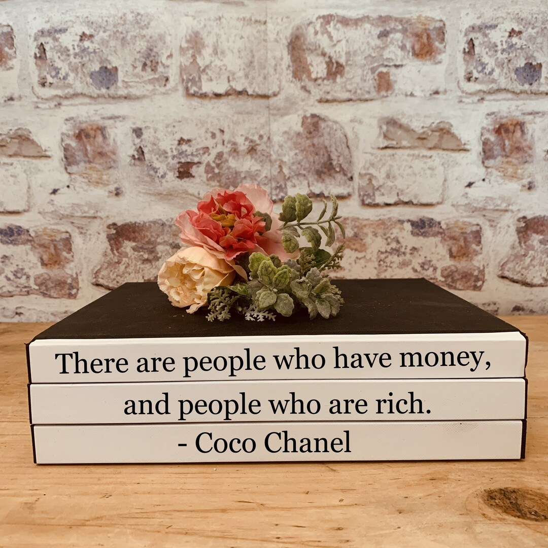 Customizable Handmade Coco Chanel Book Stack for Stylish Decor: 'there ...