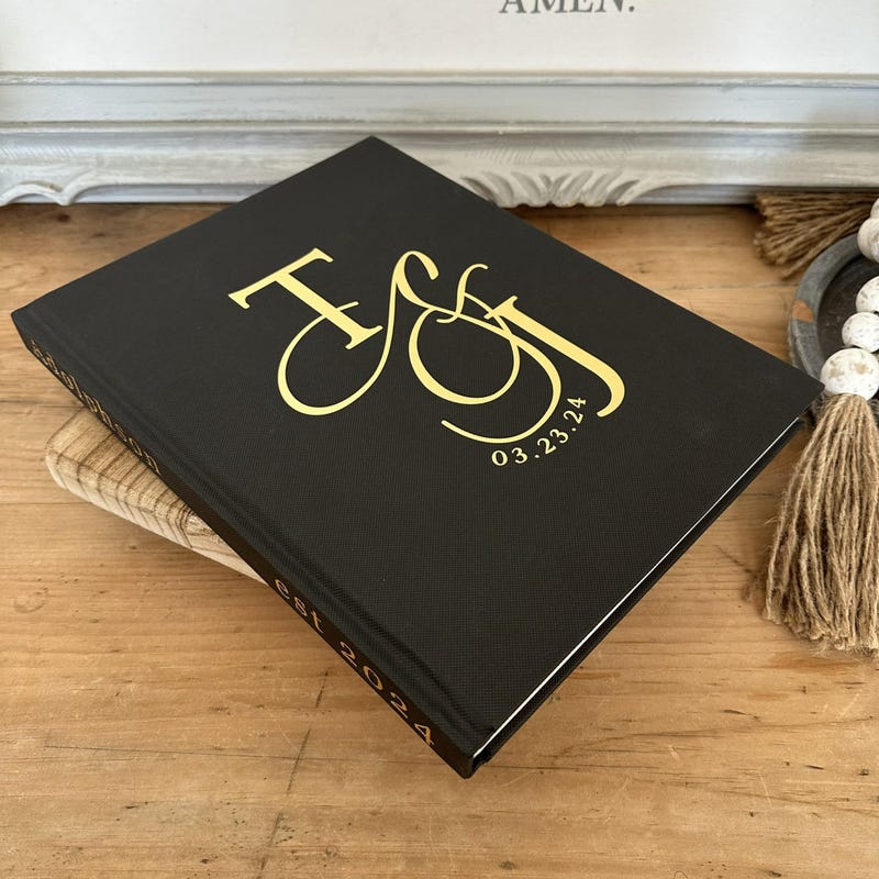 Initial Guest Book - Etsy