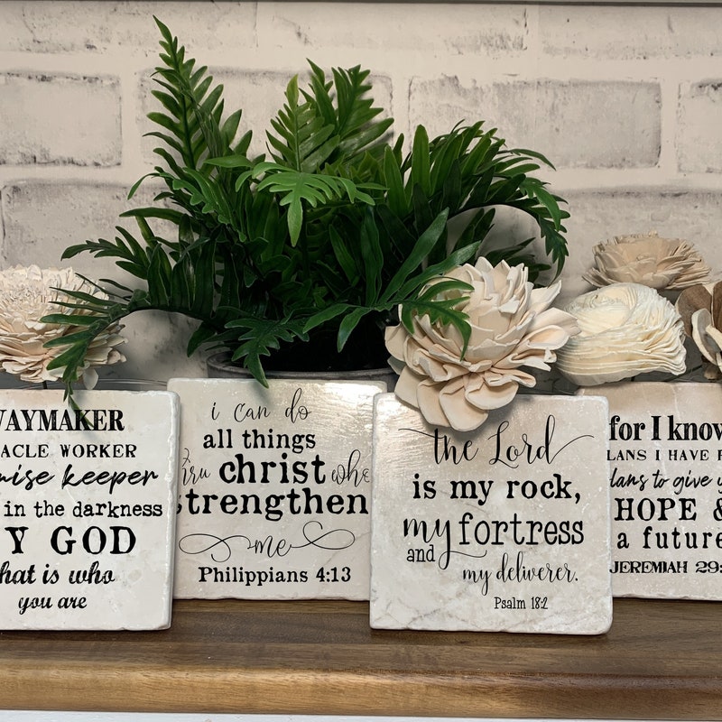 Bible Verse Coasters - Etsy